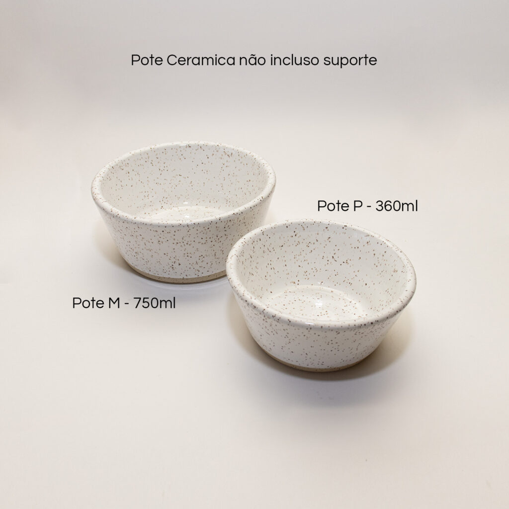 Pote Cerâmica – Flocos - Mahuna Pet